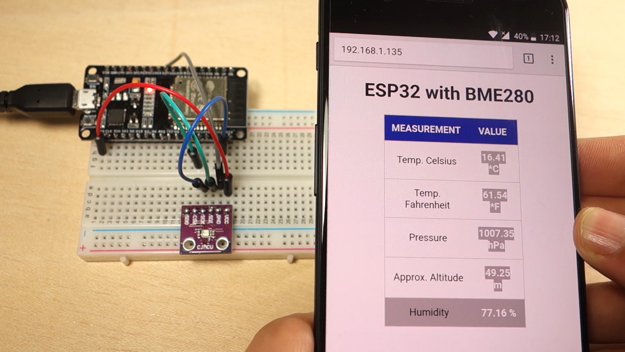 Esp32 Web Server With Bme280 Advanced Weather Station Random Nerd