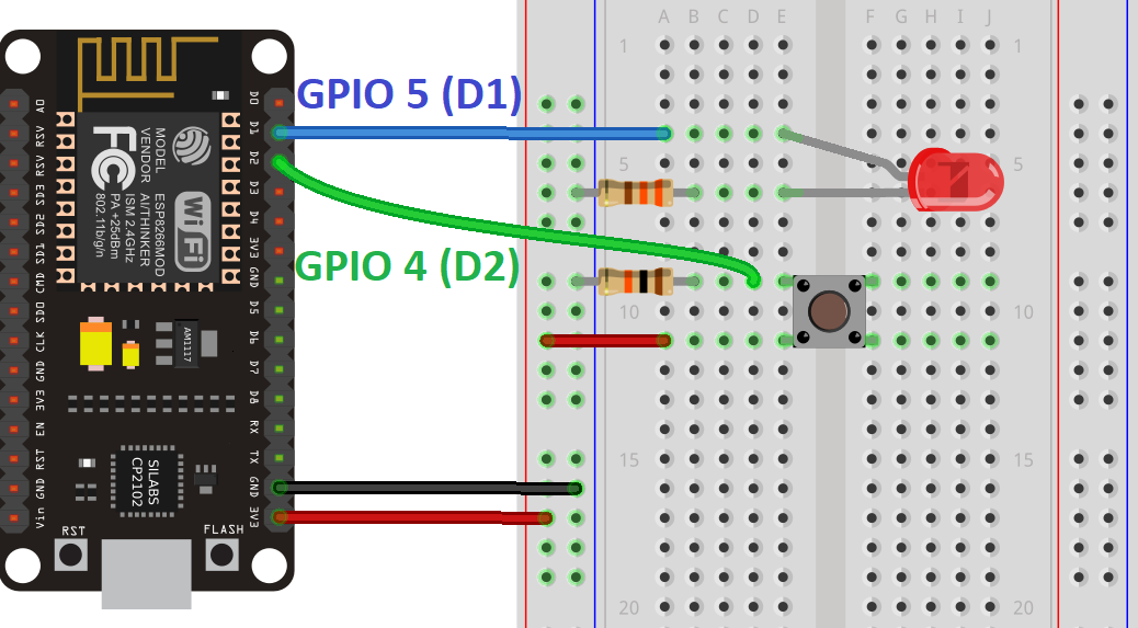 2 Nodemcu Esp8266 Tutorial Gpio Digital Input And Output Eroppa 3407
